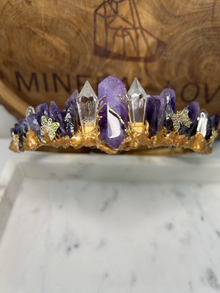 Amethyst Clear Quartz Fairy Crystal Crown – Mineral Love